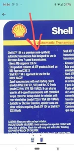 Mercedes ATF - Shell 134 or something else? | BobIsTheOilGuy